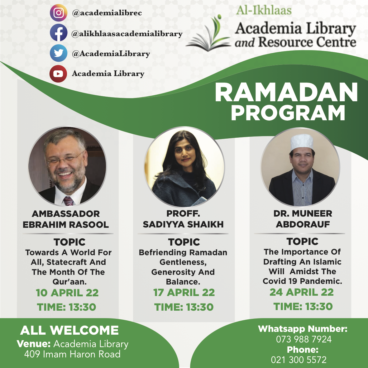 17 April 2022 - Ramadan Program with Proff. Sadiyya Shaikh - Al-Ikhlaas ...